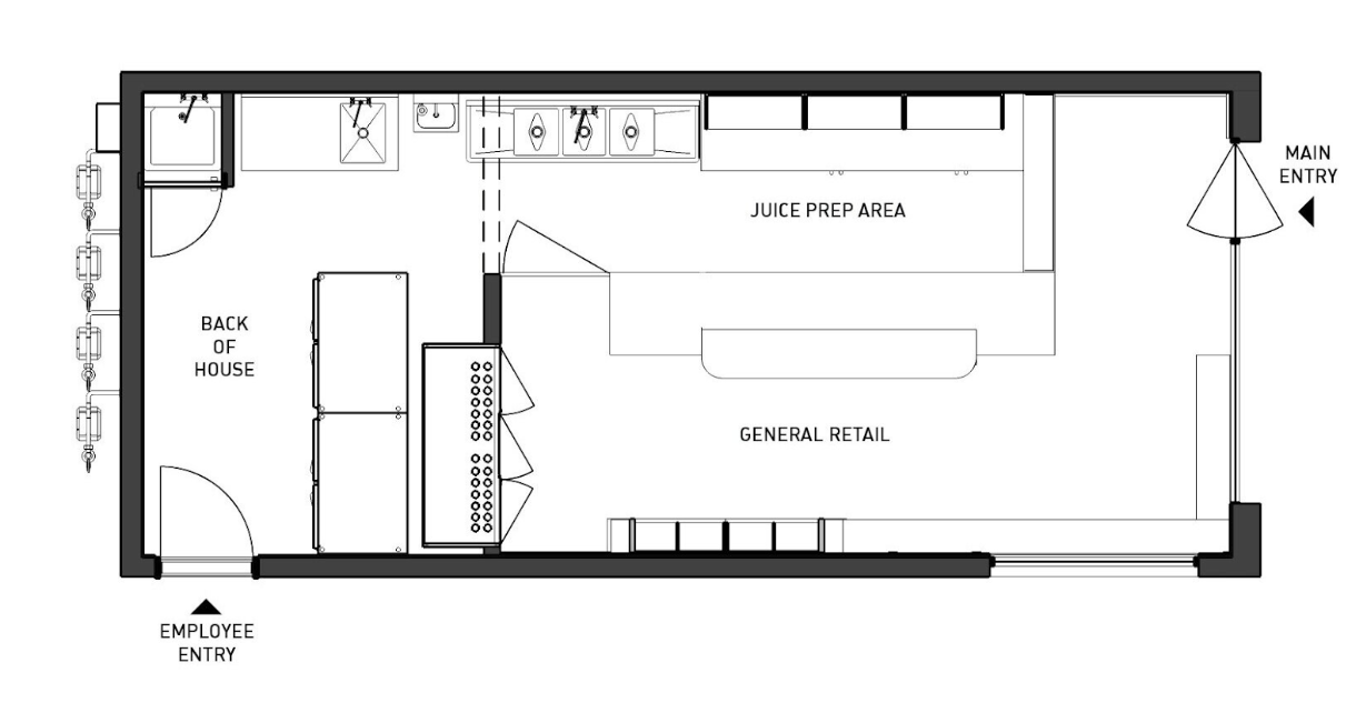 How to Design a Juice Bar Floor Plan: Juice Bar Layouts, Blueprints and ...