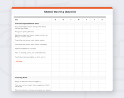 Kitchen Opening and Closing Checklist | Toast POS