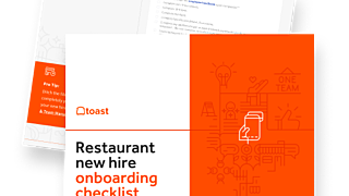 Free Restaurant New Hire Onboarding Checklist | Toast | Toast POS