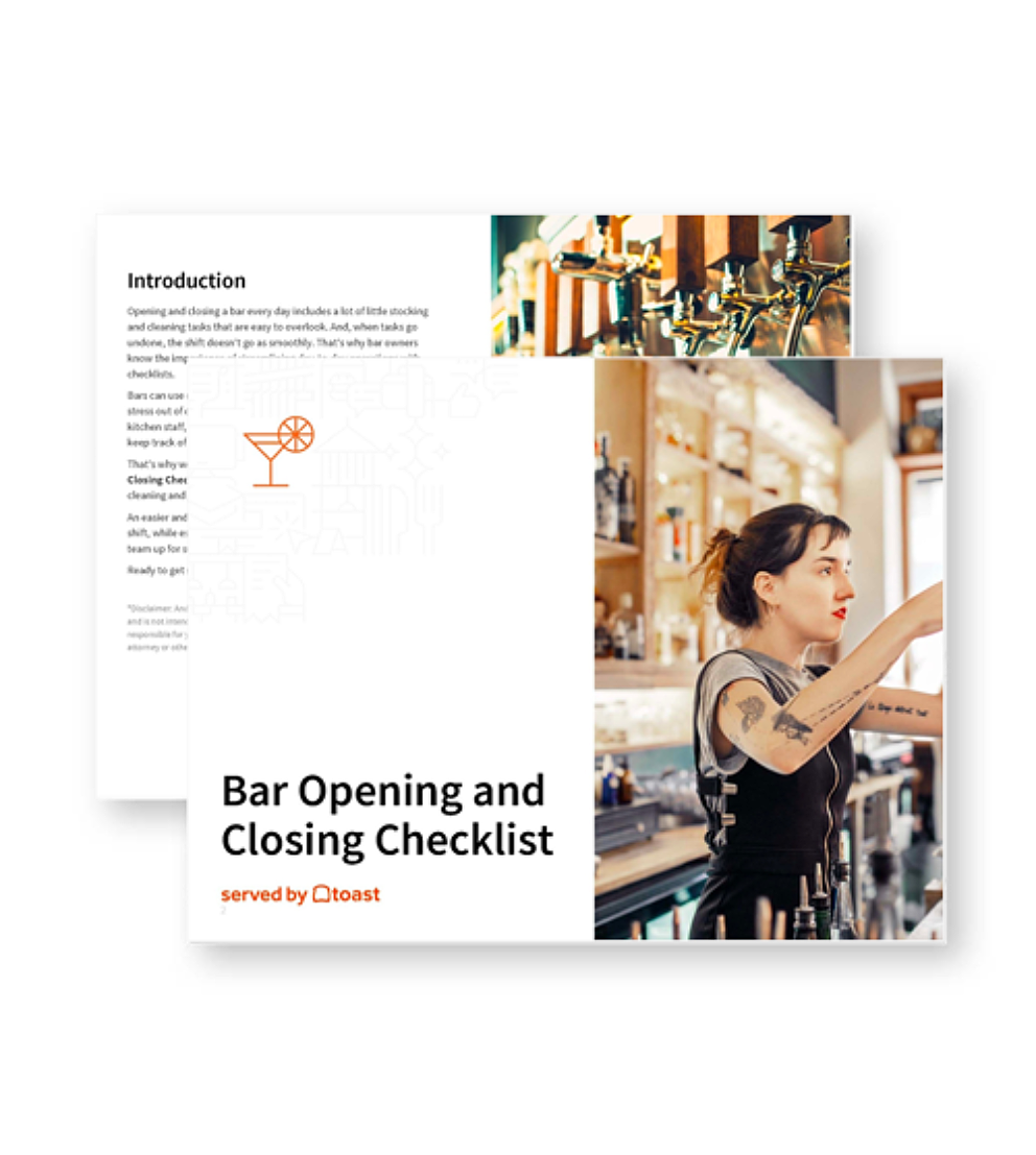 Bar Opening and Closing Checklist | Toast POS