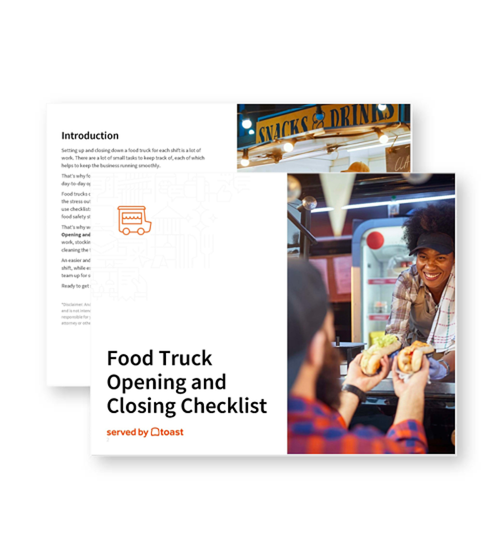 Food Truck Opening and Closing Checklist | Toast POS