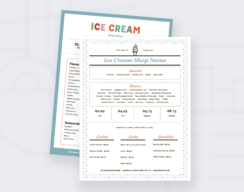 Ice Cream Shop Menu Templates | Toast POS