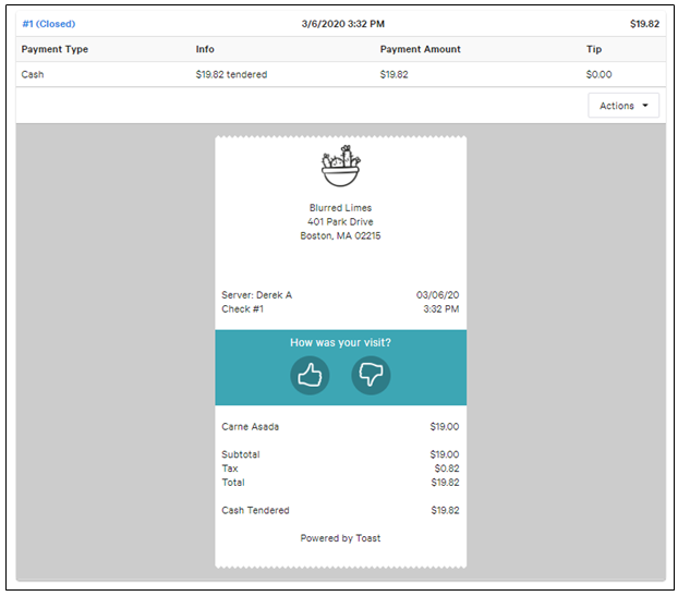 Configuring Receipt Information | Toast POS