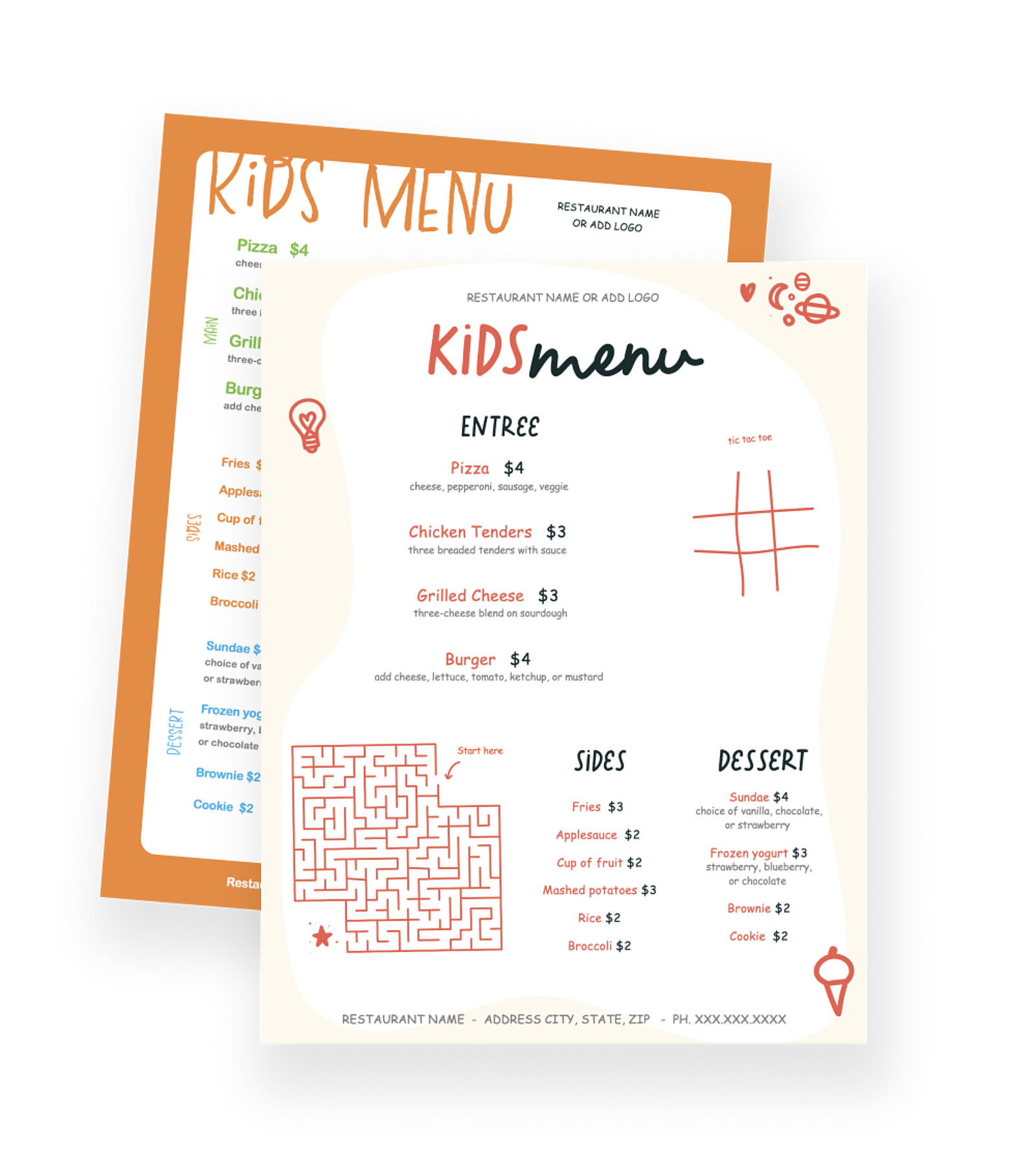 How to Make a Kid's Menu Design With Examples (Free Template)
